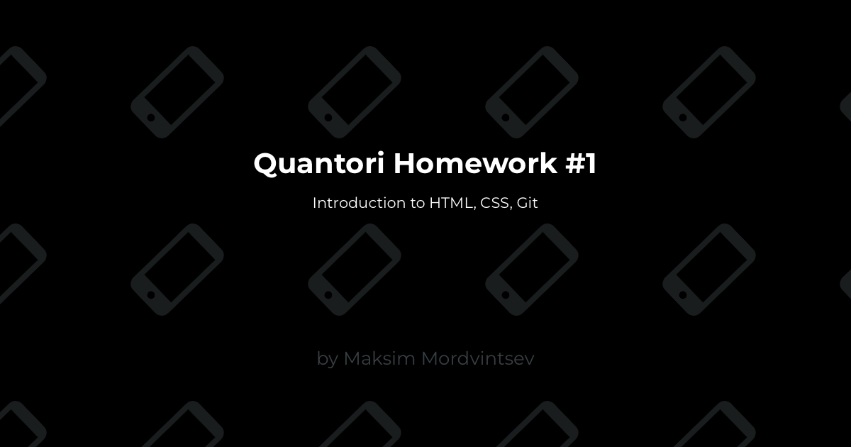 Quantori Homework #1